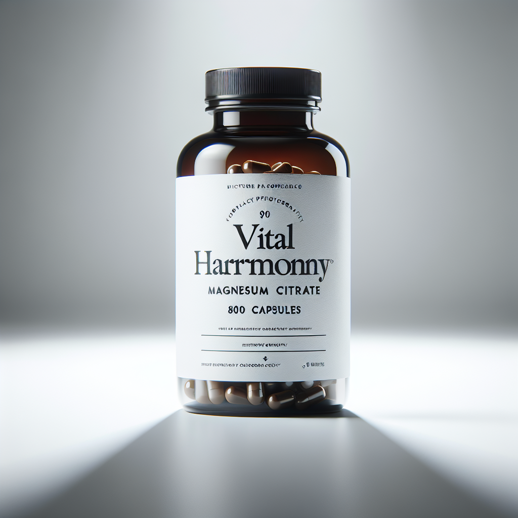 VitalHarmony Magnesium Citrate 800mg (90 Capsules): High-Absorption Su